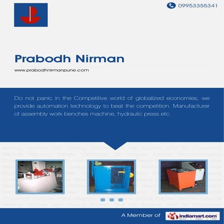 Prabodh Nirman, Pune, Special Purpose Machine | PDF
