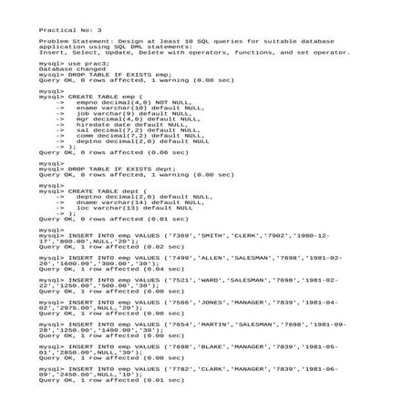 Database Application Using Sql Dml Statements Insert Select Update 1369