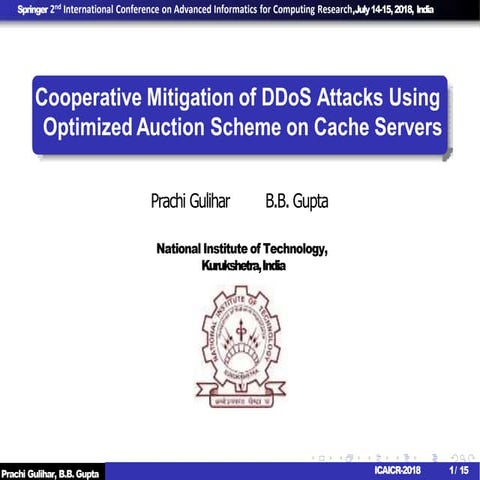 Cooperative mitigation DDoS | PPT