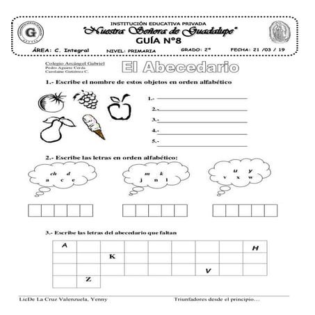 Pract. de alfabeto | PDF