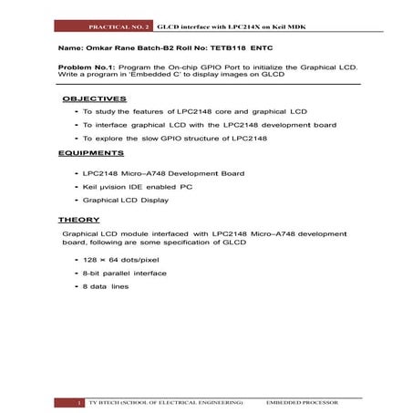 Displaying Animated Images On Glcd Display With Lpc2148 Microcontroller Pdf Computing