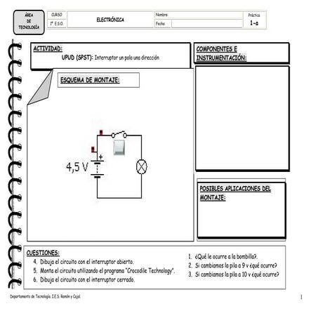 Practica 1a crocodile 1º eso | PDF