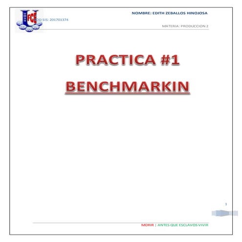 Practica 1 benchmarking | DOCX