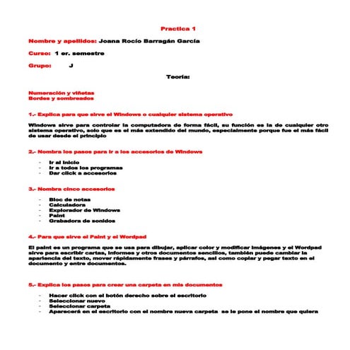 Practica 1 tic | DOCX | Computing | Technology & Computing