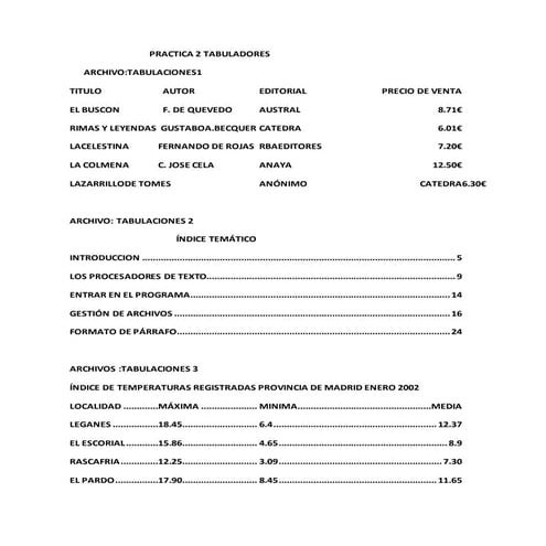 Practica 2 tabuladores | DOCX