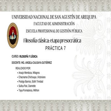 Mapa conceptual (filosofia presocrática) | DOCX