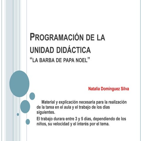 Unidad didactica La barba de Papa Noel | PPTX