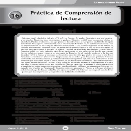 Practica de comprension lectora 5 | PDF