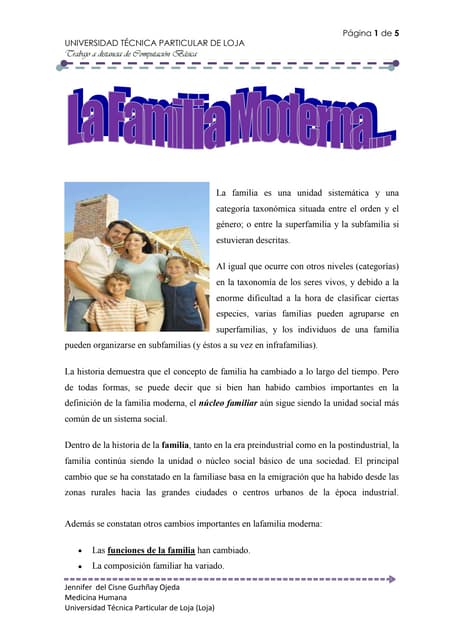 Origen y Evolución de la Familia | PPT