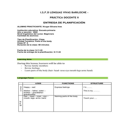 Lesson plan bigbook | PDF