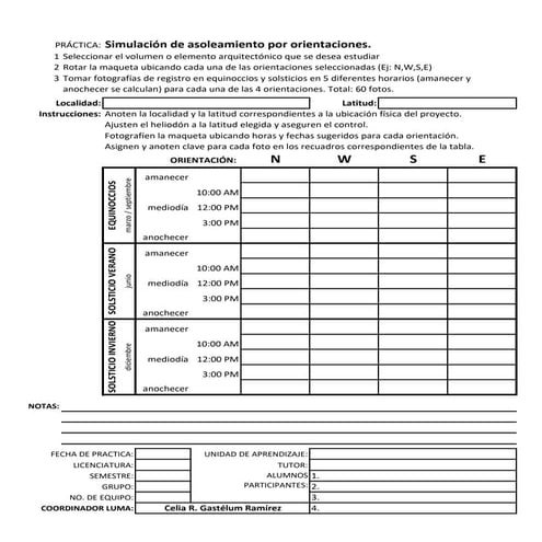 Practica heliodon 2018 ej | PDF