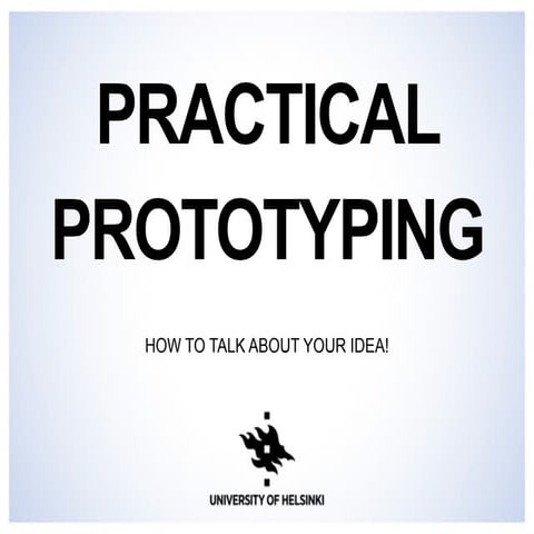 Practical prototyping for SomeJam 2015 innovation camp | PDF