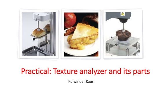 Texture profile analysis | PPT