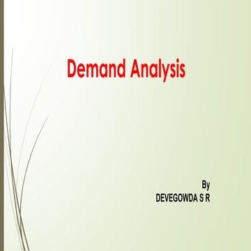 Demand Analysis | PPTX