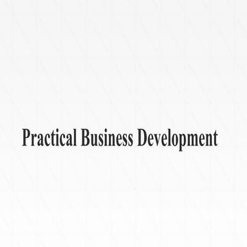 Practical Business Development | PPT | Environment | Science