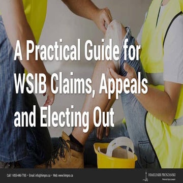 Practical guide for WSIB claims, appeals and electing out | PDF