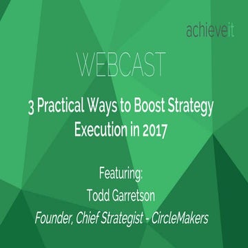 Practical ways to boost strategy execution | PPT