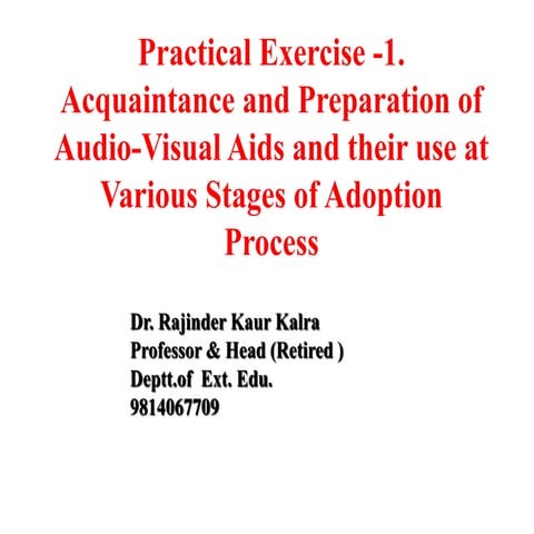 Practical 1 Audio visual aids | PPTX