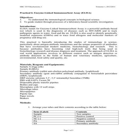 Practical 6 elisa | DOC