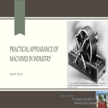 Practical appearance of machines in industry | PPT