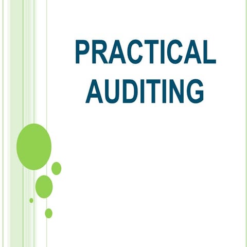 Practical auditing | PPTX