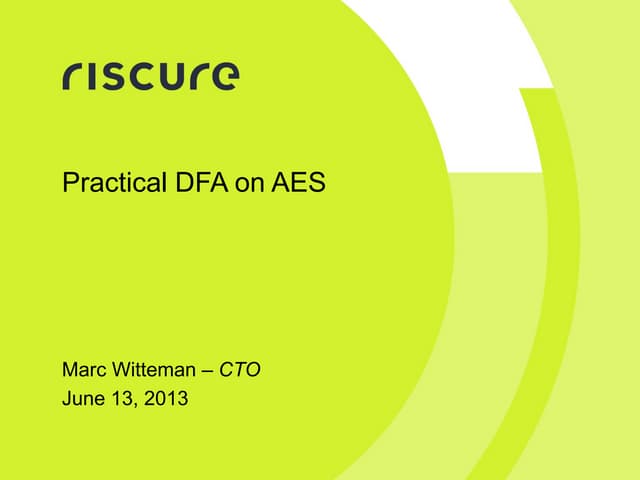 Practical Differential Fault Attack On Aes Pdf Databases Computer Software And Applications