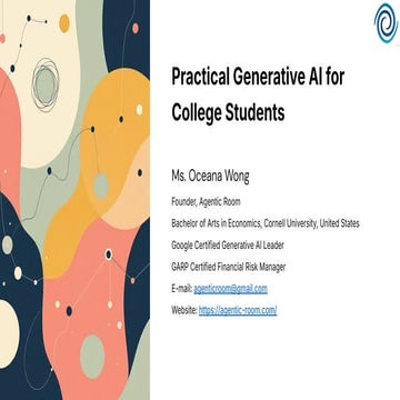Practical Generative AI for College Students | PDF