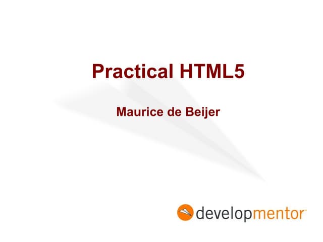 Practical Html5 Ppt 4502