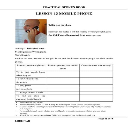 Practical lesson 13 | PDF