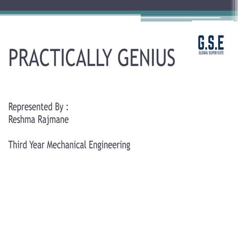 Practically genius presentation | PPTX