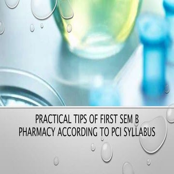 Practical notes for Pharmacy (Synopsis and viva questions included ...