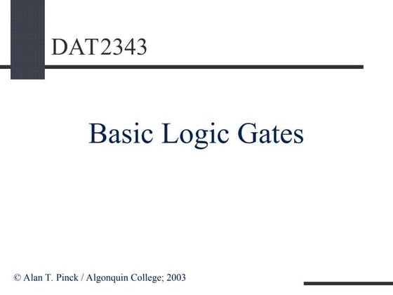 Logic Gates Presentation | PPTX