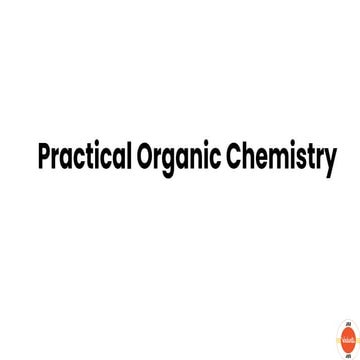 Practical Organic Chemistry problems for Jee | PDF