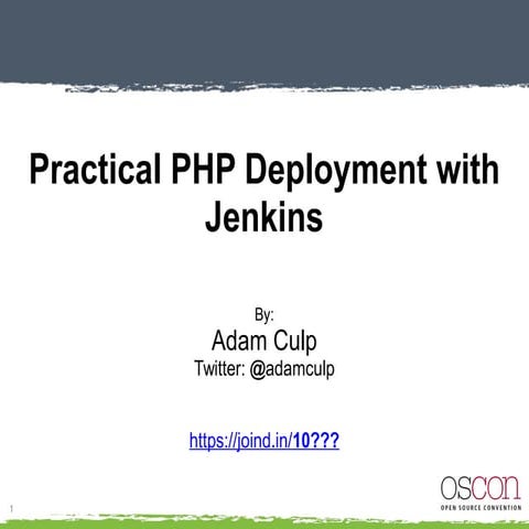Practical Php Deployment With Jenkins Pdf
