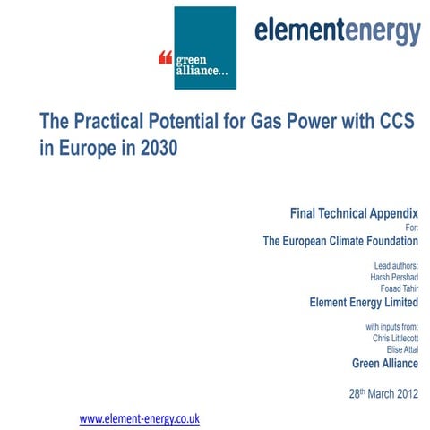 The Practical Potential for Gas Power with CCS in Europe in 2030 ...