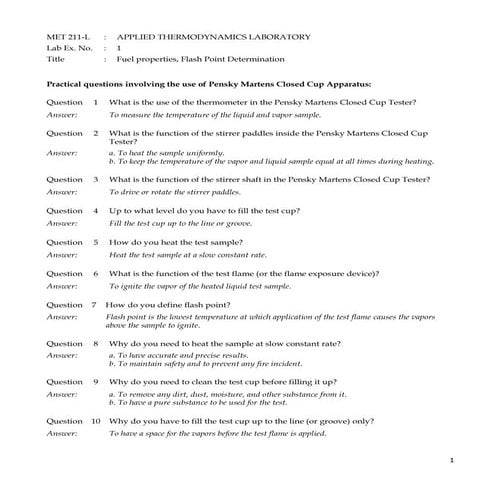 MET211-Lab-Practical questions -_lab_ex._1 | PDF