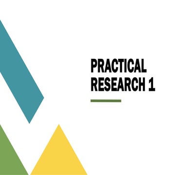PRACTICAL RESEARCH 1 MODULE 1.ptx SHS CORE | PPTX