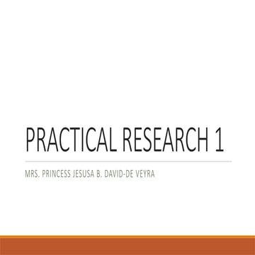 PRACTICAL RESEARCH 1 MODULE 1.ptx SHS CORE | PPTX