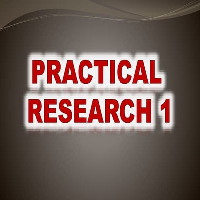 Practical Research 1: Week 5, Rational of the Study | PPTX
