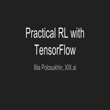 Practical Reinforcement Learning With Tensorflow Pptx Artificial Intelligence Technology