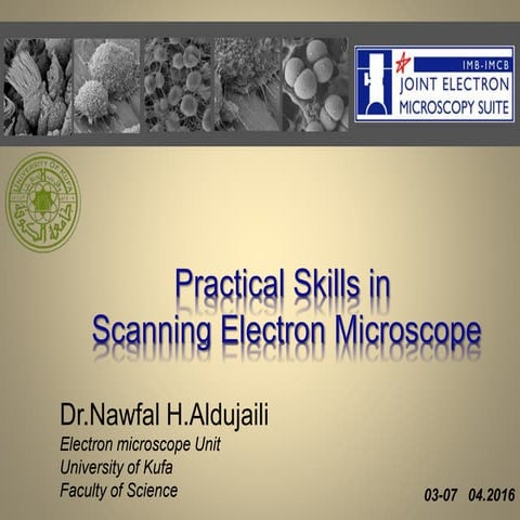 Practical skills in scanning electron microscope | PPTX