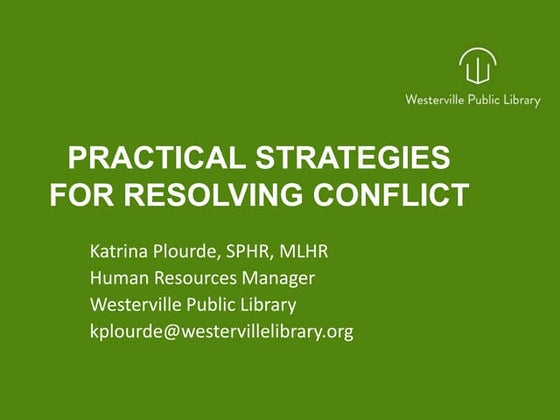 Conflict Resolution | PPT