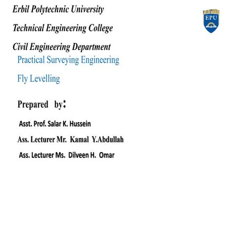 Practical Surveying Engineering Fly Levelling | PDF