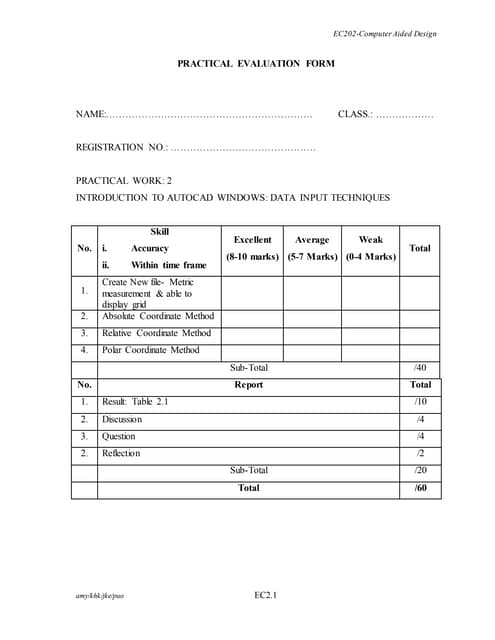 AutoCAD Lesson coordinate system | PDF
