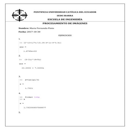 Practica matlab | PDF