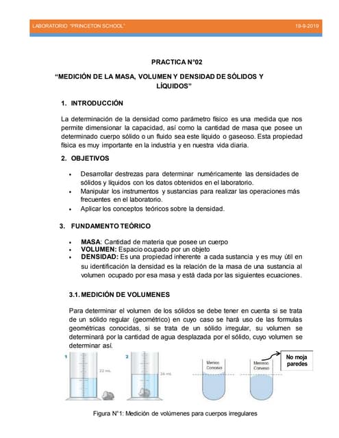 Laboratorio propiedades de la materia. | PDF