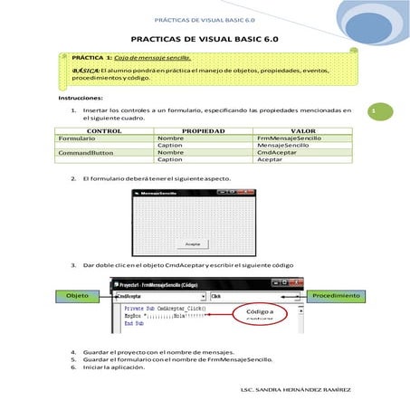 INFOSAN PRACTICAS DE VISUAL BASIC 6 B | DOCX | Programming Languages | Computing