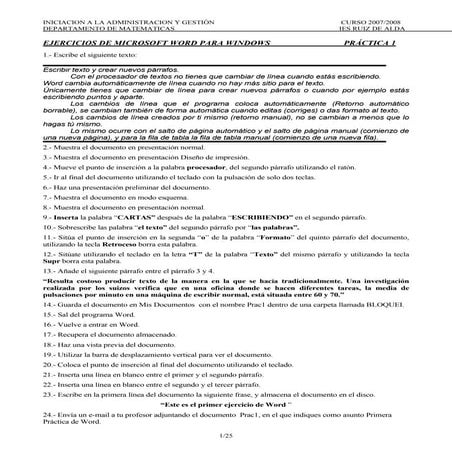 Practicas de word parte 1 | PDF