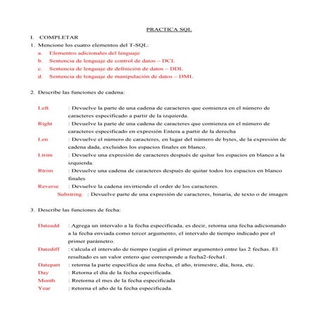 Practica sql i,ii | DOCX