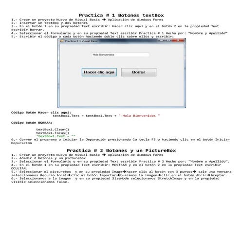 Practicas visual basic-net | DOCX